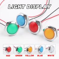 China 22mm IP66 Waterproof Metal Power Indicator Light Flat Head LED Panel Light 12-24V/220V 50000 Hours Lifespan Multi-Color Options for sale