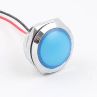China 22mm IP66 Waterproof Metal Power Indicator Light Flat Head LED Panel Light 12-24V/220V 50000 Hours Lifespan Multi-Color Options for sale