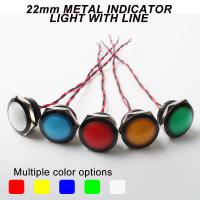 China 22mm Alumina LED Metal Indicator Light 3V/6V/12V/24V/110V/220V Ball Head Indicator Lights for sale