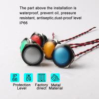 China 22mm Alumina LED Metal Indicator Light 3V/6V/12V/24V/110V/220V Ball Head Indicator Lights for sale