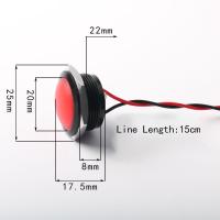 China 22mm Alumina LED Metal Indicator Light 3V/6V/12V/24V/110V/220V Ball Head Indicator Lights for sale