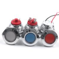 China 22mm LED Metal Indicator Light Waterproof Signal Lamp Red Yellow Blue Green White Compatible 3V 6V 12V 24V 110V 220V Includes for sale