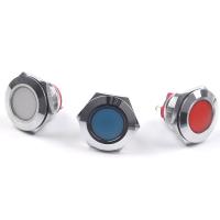 China 22mm LED Metal Indicator Light Waterproof Signal Lamp Red Yellow Blue Green White Compatible 3V 6V 12V 24V 110V 220V Includes for sale