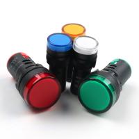 China 12V/24V/220V/280V LED Power Indicator AD16-16DS Universal Plastic Signal Light in Red Green Yellow Blue White Colors for sale