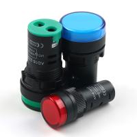 China 12V/24V/220V/280V LED Power Indicator AD16-16DS Universal Plastic Signal Light in Red Green Yellow Blue White Colors for sale