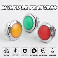 China 22mm Spherical Metal LED Indicator Lamp 24V 220V Solder Pin Industrial Signal Light Red Green Yellow Blue White for sale