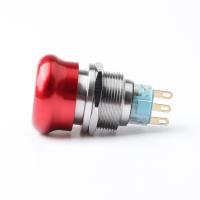 China 22mm 1NO1NC 3-Pin Stainless Steel 304 Emergency Stop Switch with Turn-Reset Feature Max Voltage 250V for sale