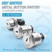 China 16mm/19mm/22mm Stainless Steel Metal Key Knob Button Self-Resetting Self-Locking IP65 Level Selector Switch for Home Appliances for sale