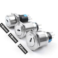 China 16mm/19mm/22mm Stainless Steel Metal Key Knob Button Self-Resetting Self-Locking IP65 Level Selector Switch for Home Appliances for sale