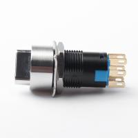 China 16mm IP66 IK09 Stainless Steel Rotary Switch 5A 250V 3 Position Push Button Latching Operation 2NO2NC Function Industrial for sale