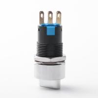 China 16mm IP66 IK09 Stainless Steel Rotary Switch 5A 250V 3 Position Push Button Latching Operation 2NO2NC Function Industrial for sale