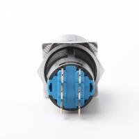 China 16mm IP66 IK09 Stainless Steel Rotary Switch 5A 250V 3 Position Push Button Latching Operation 2NO2NC Function Industrial for sale