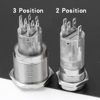 China YZ-YSN-D Metal Key/knob IP65 Home Appliance Switch 16/19/22mm Self-Locking 1NO1NC/2NO2NC 220VAC Ring Illuminated LED 2/3 for sale