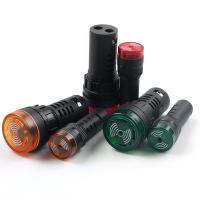 China Acousto-Visual Alarm LED Buzzer Switches 16mm & 22mm Push Buttons with Loud Intermittent Light Max. 20A Current IP65 Level for sale
