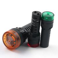 China Acousto-Visual Alarm LED Buzzer Switches 16mm & 22mm Push Buttons with Loud Intermittent Light Max. 20A Current IP65 Level for sale