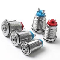 China 16/19/22mm Metal Buzzer Sound Flash Alarm Stainless Steel 12v-24v High Decibel Interrupt for sale
