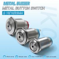 China 16/19/22mm Metal Buzzer Sound Flash Alarm Stainless Steel 12v-24v High Decibel Interrupt for sale