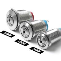 China 16/19/22mm Metal Buzzer Sound Flash Alarm Stainless Steel 12v-24v High Decibel Interrupt for sale