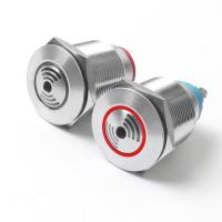 China 16/19/22mm Metal Buzzer Sound Flash Alarm Stainless Steel 12v-24v High Decibel Interrupt for sale