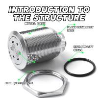 China 16MM 19MM 22MM IP65 Electronic Stainless Steel Metal Signal Buzzer with LED Intermittent Alarm Flashing Screw Terminal for sale