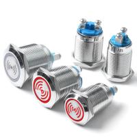 China 12V 24V IP66 Waterproof 60dB LED Light Source Metal Alarm Buzzer 16mm 19mm 22mm Intermittent Shining Red Light Color Screw for sale