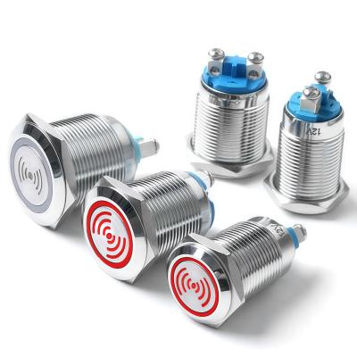 China 12V 24V IP66 Waterproof 60dB LED Light Source Metal Alarm Buzzer 16mm 19mm 22mm Intermittent Shining Red Light Color Screw for sale