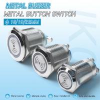 China 12V 24V IP66 Waterproof 60dB LED Light Source Metal Alarm Buzzer 16mm 19mm 22mm Intermittent Shining Red Light Color Screw for sale