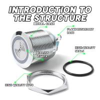 China 12V 24V IP66 Waterproof 60dB LED Light Source Metal Alarm Buzzer 16mm 19mm 22mm Intermittent Shining Red Light Color Screw for sale