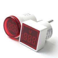 China European Standard Small Panel Meters Digital LED Display Indicator with Universal Square Plug Voltmeter for sale