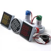 China Dual Display LED Voltmeter and Ammeter Panel Meters with Small Digital Indicators AD112-50 Type for sale