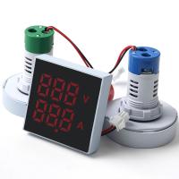 China Dual Display LED Voltmeter and Ammeter Panel Meters with Small Digital Indicators AD112-50 Type for sale