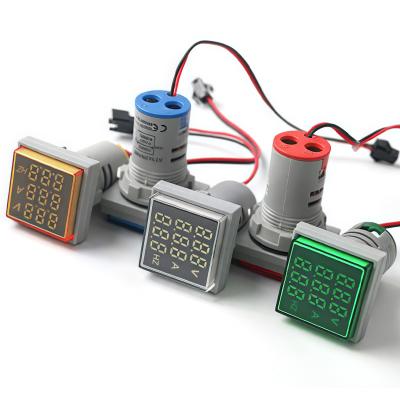 China Mini LED Digital Indicator Light AD16-22 Three Display Meter for Voltage Current Hertz Panel Meters for sale