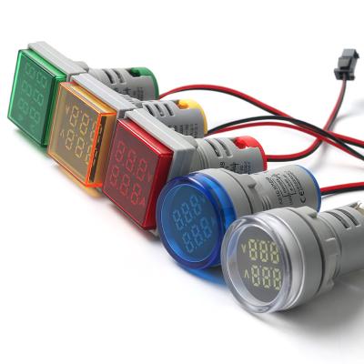 China YZ Mini LED Digital Display Indicator Light Small Panel Meters for Voltage and Current Measurement 16-22VAMS Plastic for sale