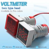 China YZ Digital LED Mini Ammeter AD16-22AMS AC50-500V Plastic 22mm Multi-color Open Hole Current Meter Indicator Panel Meter for sale