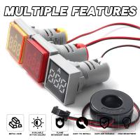 China YZ Digital LED Mini Ammeter AD16-22AMS AC50-500V Plastic 22mm Multi-color Open Hole Current Meter Indicator Panel Meter for sale