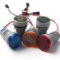 China Digital LED Ammeter AD16-22AM Mini Open Hole Current Meter with Indicator Light Small AC Panel Meter for sale