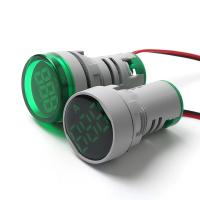 China Digital LED Ammeter AD16-22AM Mini Open Hole Current Meter with Indicator Light Small AC Panel Meter for sale