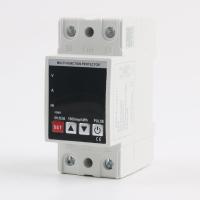 China DIN Rail Mount Three Phase Voltage Meter AC 80-500V Mini Modular Ammeter 0-100A LED Digital Display Indicator Frequency Meter PC for sale