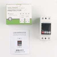 China DIN Rail Mount Three Phase Voltage Meter AC 80-500V Mini Modular Ammeter 0-100A LED Digital Display Indicator Frequency Meter PC for sale