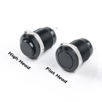 China 12MM Metal Push Button Switch No Light High Head Flat Head Self Resetting Welding Foot 2 Pin Normally Open Small Doorbell for sale