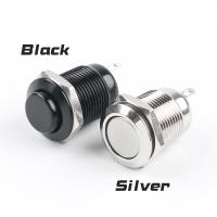 China 12MM Metal Push Button Switch No Light High Head Flat Head Self Resetting Welding Foot 2 Pin Normally Open Small Doorbell for sale