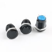 China 12MM Metal Push Button Switch No Light High Head Flat Head Self Resetting Welding Foot 2 Pin Normally Open Small Doorbell for sale