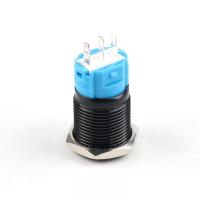China 16mm Full-Oxygen Color Metal Push Button Switch 1NO1NC Self-Resetting and Self-Locking Red Green Yellow Blue Black 3-Pin for sale