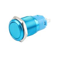 China 16mm Full-Oxygen Color Metal Push Button Switch 1NO1NC Self-Resetting and Self-Locking Red Green Yellow Blue Black 3-Pin for sale