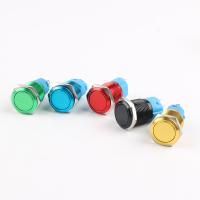 China 16mm Full-Oxygen Color Metal Push Button Switch 1NO1NC Self-Resetting and Self-Locking Red Green Yellow Blue Black 3-Pin for sale