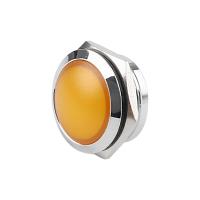 China 22mm Metal Indicator Light Short Spherical Crystal Finish Waterproof Welding Foot Soft-Light LED 12V 24V Red Yellow Blue for sale