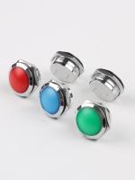 China 22mm Metal Indicator Light Short Spherical Crystal Finish Waterproof Welding Foot Soft-Light LED 12V 24V Red Yellow Blue for sale