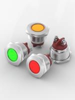 China 22mm Metal LED Indicator Light Screw Terminal, High Bright Signal Pilot Lamp Multi Color Optional 6V/24V/220V Red Green Yello for sale