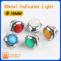 China 16mm Domed LED Metal Indicator Light Welding Foot High Brightness 6V/24V/220V Red/Yellow/Blue/Green/White for sale