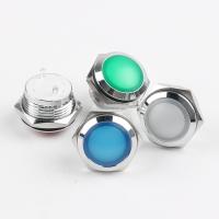 China 16mm Domed LED Metal Indicator Light Welding Foot High Brightness 6V/24V/220V Red/Yellow/Blue/Green/White for sale